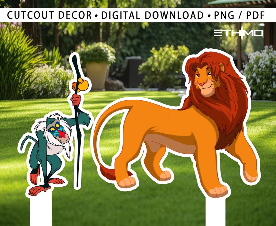 Lion King Cutout, Lion King Decor, Lion King Simba Party Decoration ...