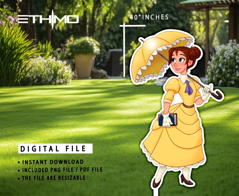 Jeane Cutout, Disney Princess Cutout Decor, Jeane Tarzan Party ...