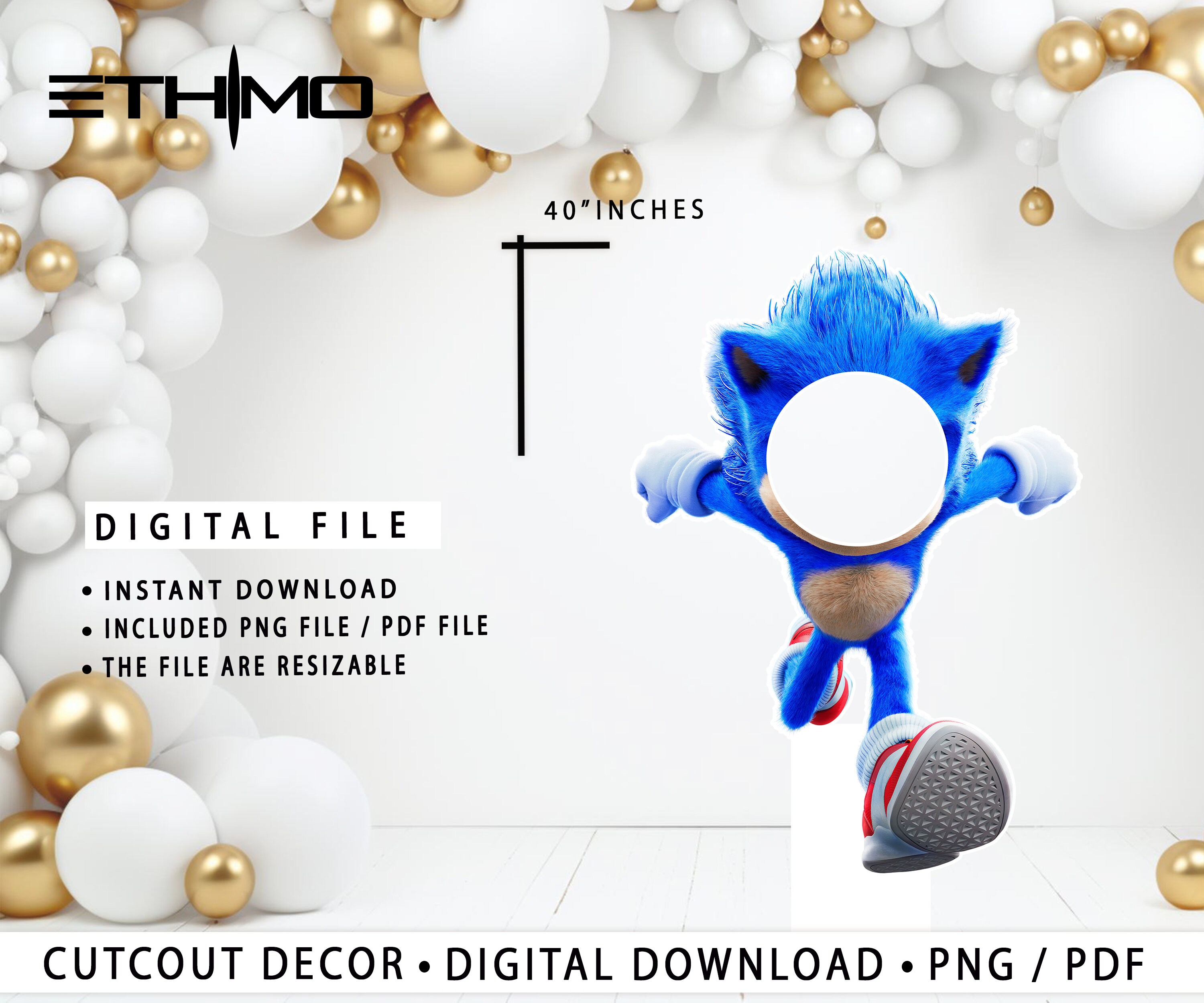 Sonic Character Cardboard Cutouts Selfie Party Decorations Take Your ...