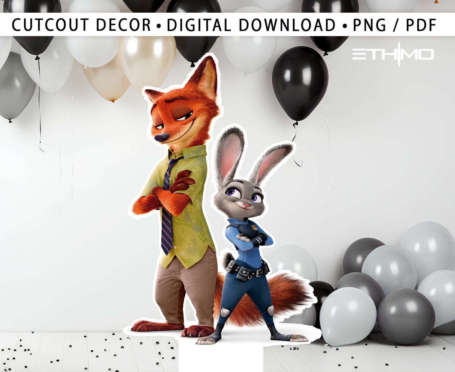 Zootopia Character Cardboard Cutouts - Party Decorations - Take Your ...