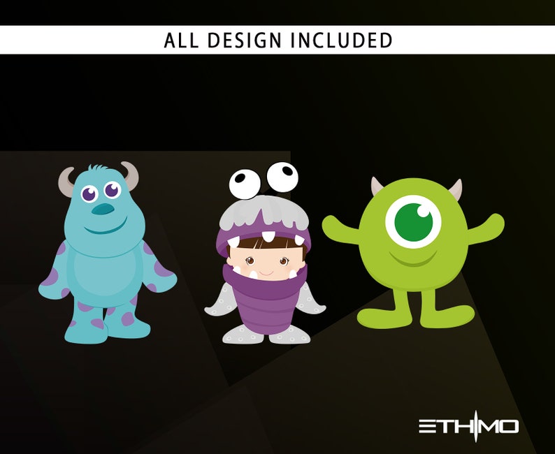 Monsters Inc Theme Cutout, Monsters Inc Cutout Party Decoration Theme ...