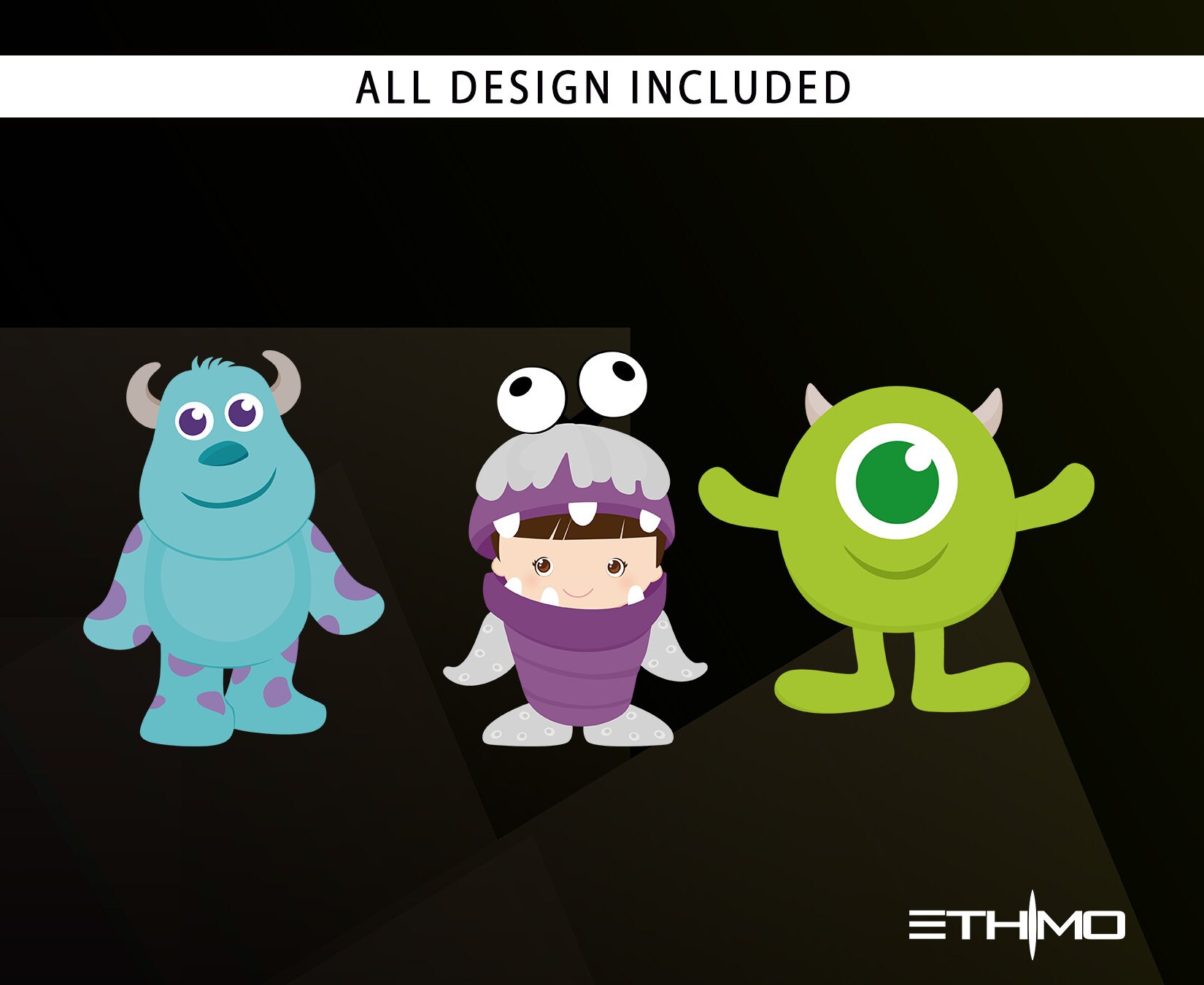 Monsters Inc Theme Cutout, Monsters Inc Cutout Party Decoration Theme ...