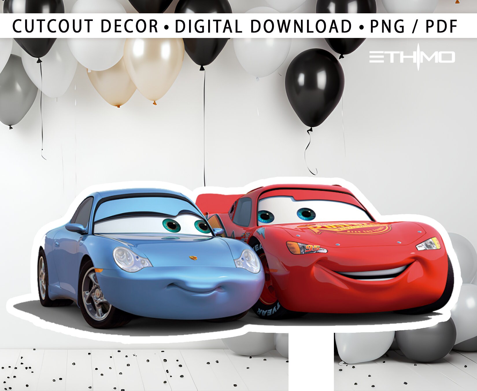 Cars Cutout, Cars Movie Big Decor, Cars Party Decoration Theme Baby ...