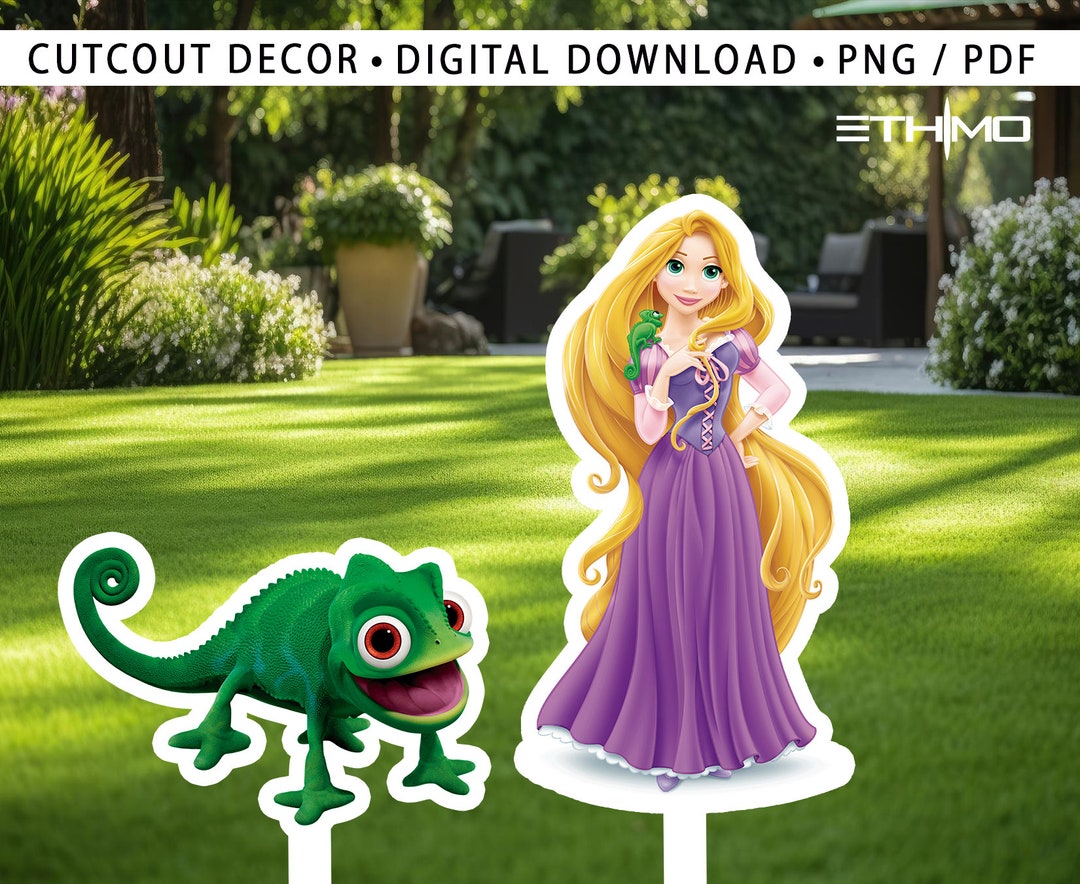 Rapunzel Cutout, Rapunzel Big Decor, Rapunzel Party Decoration Theme ...