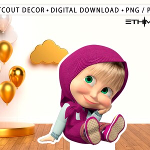 Masha Big Decor Groovy Cutout, Cutout Decor, Decoration Masha Theme ...