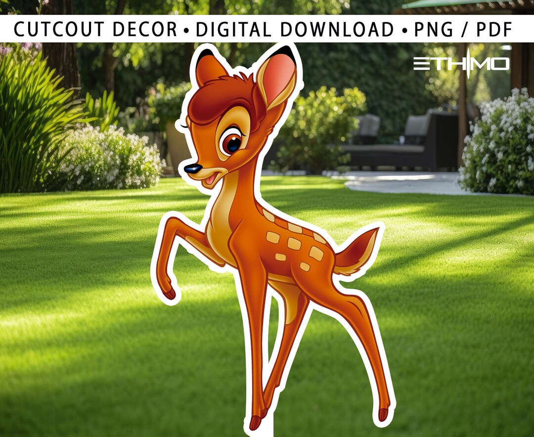 Bambi Cutout, Big Decor, Party Decorations, Birthday Prop, Yard Sign ...