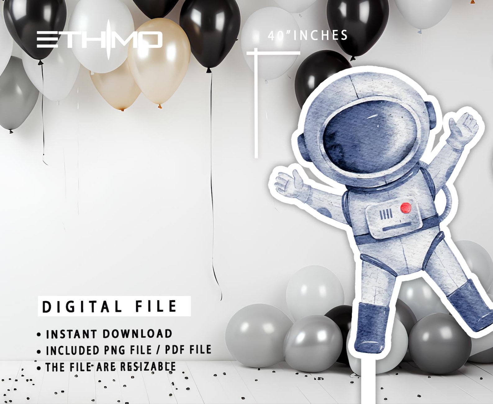 Astronaut Cutout , Astronaut Space Cutout Decor, Astronaut Warercolor ...