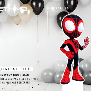 Spidey Spin Cutout, Big Decor, Party Decorations, Birthday Prop, Yard ...