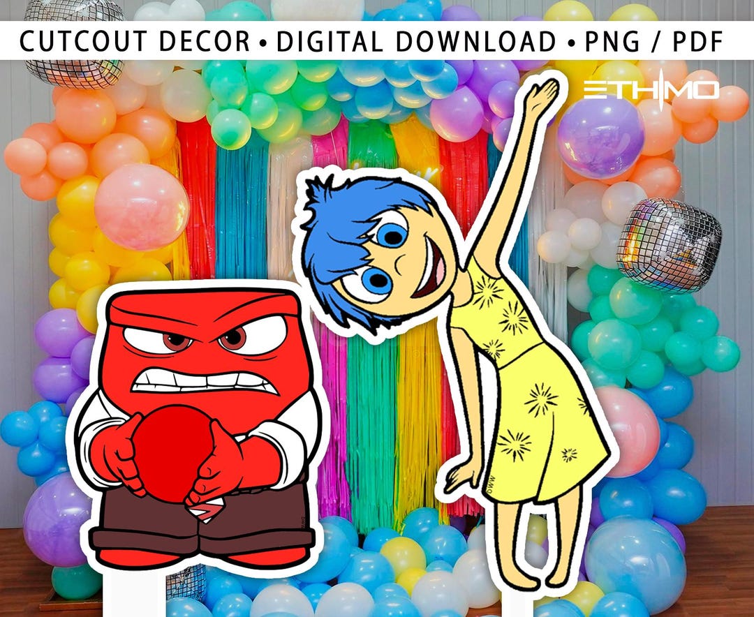 Inside Out Cutout, Big Decor, Party Decorations, Birthday Prop, Yard ...