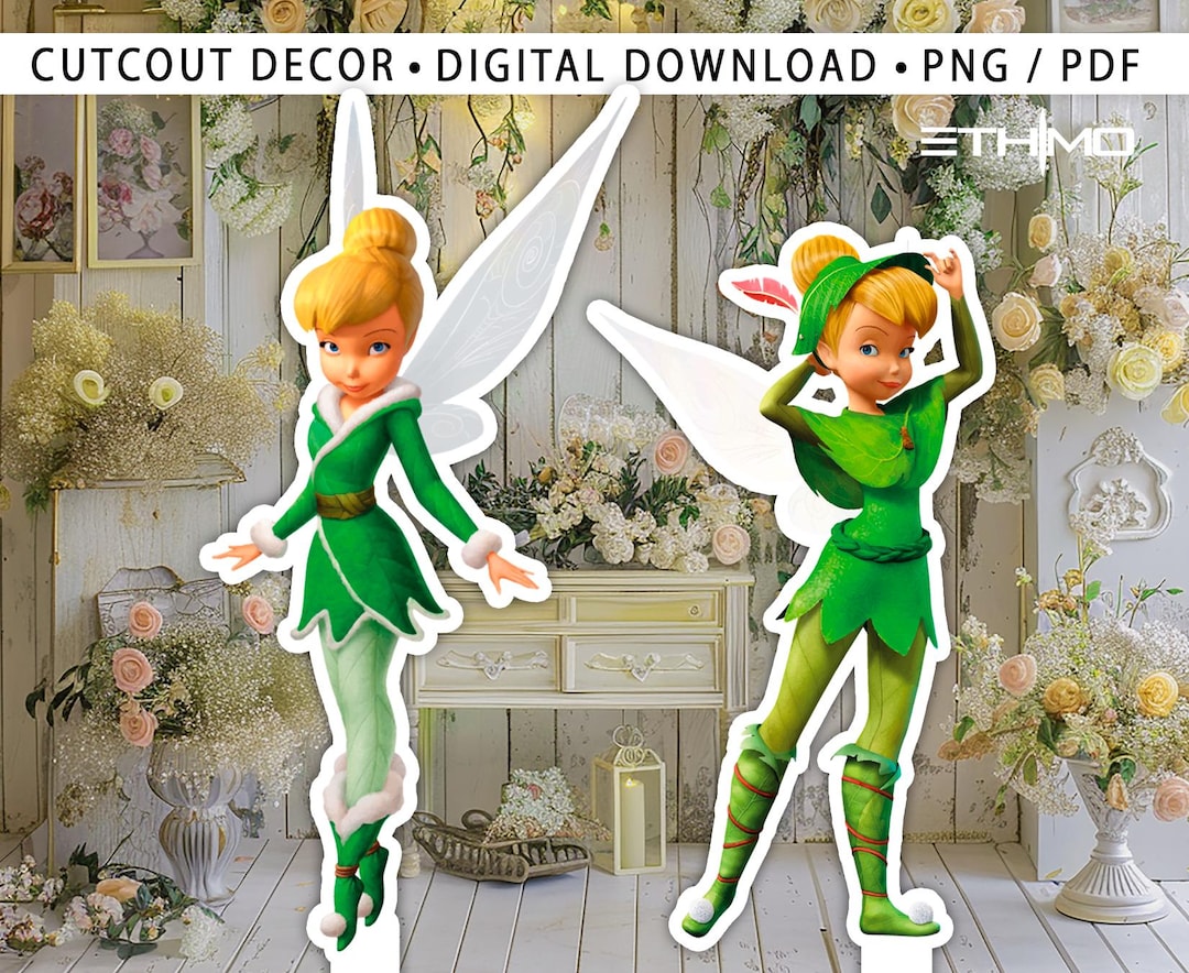 BIG DECOR PRINCESS Tinker Bell Fairy Cutout, Fairy Decor, Party ...