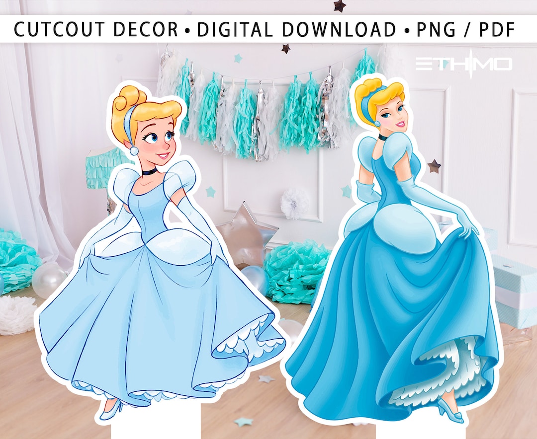 Cinderella Cutout, Disney Princess Cutout Decor, Cinderella Party ...