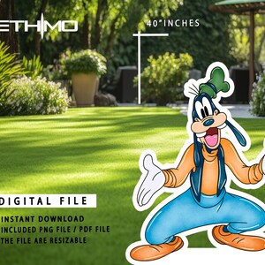 Pluton et Goffy Cutout, Cute Cutout Decor, Mickey Party Decoration ...