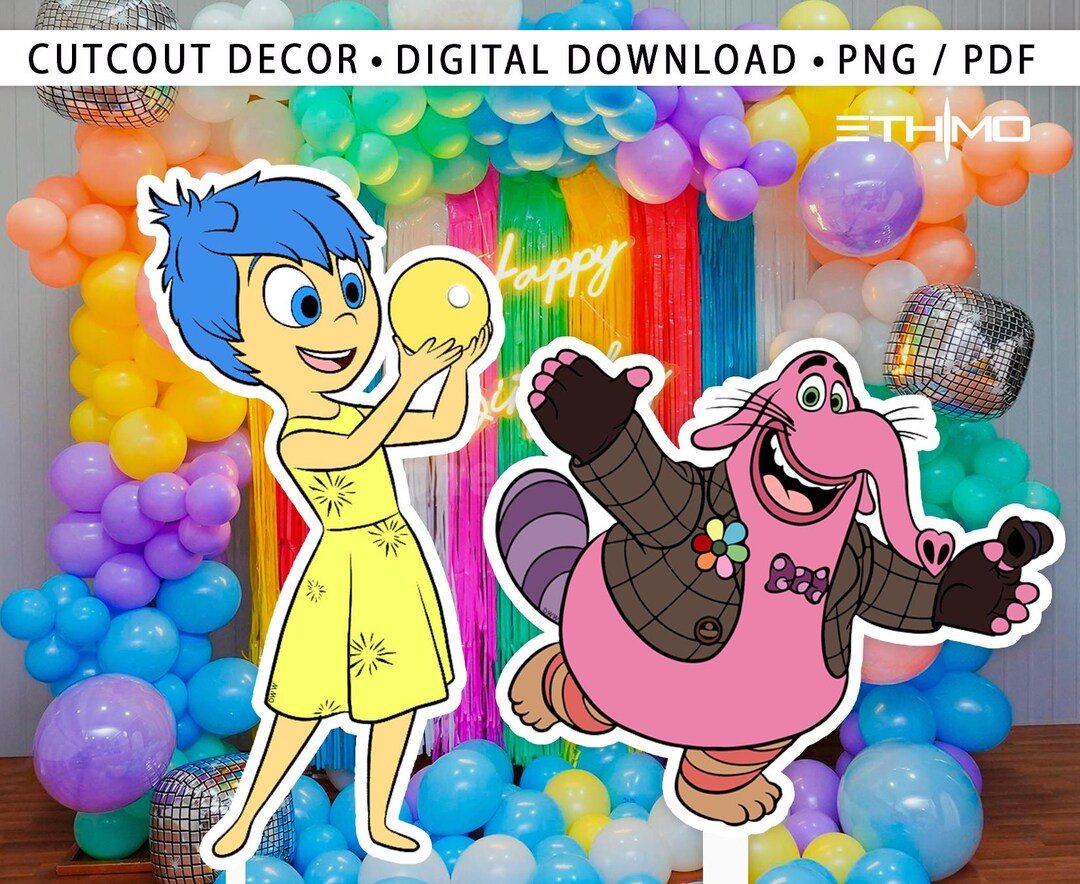 Inside Out Cutout, Big Decor, Party Decorations, Birthday Prop, Yard ...