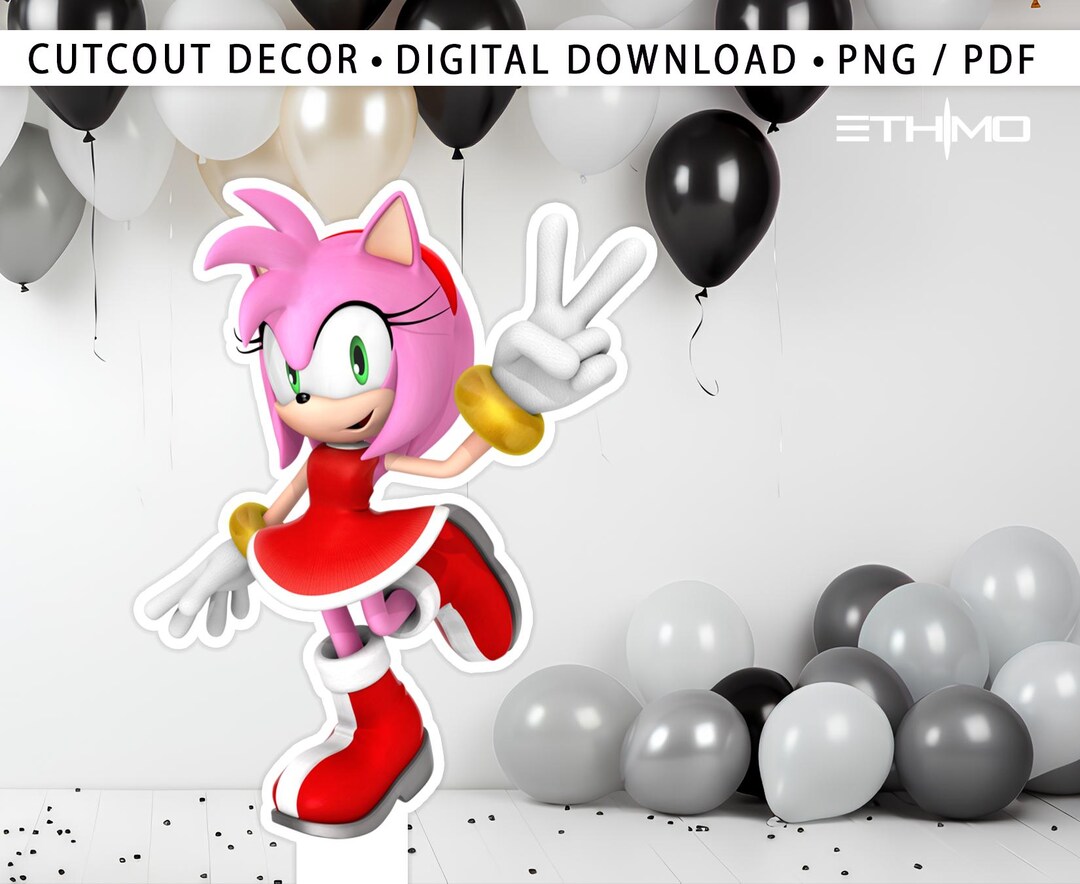 Amy Sonic Character Cardboard Cutouts - Sonic Party Decorations - Take ...