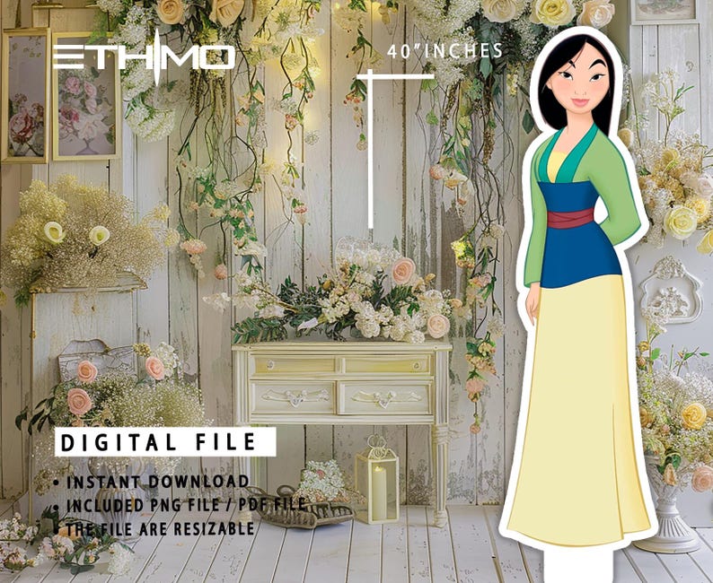 BIG DECOR PRINCESS Mulan Cutout, Decor, Party Decoration Theme ...