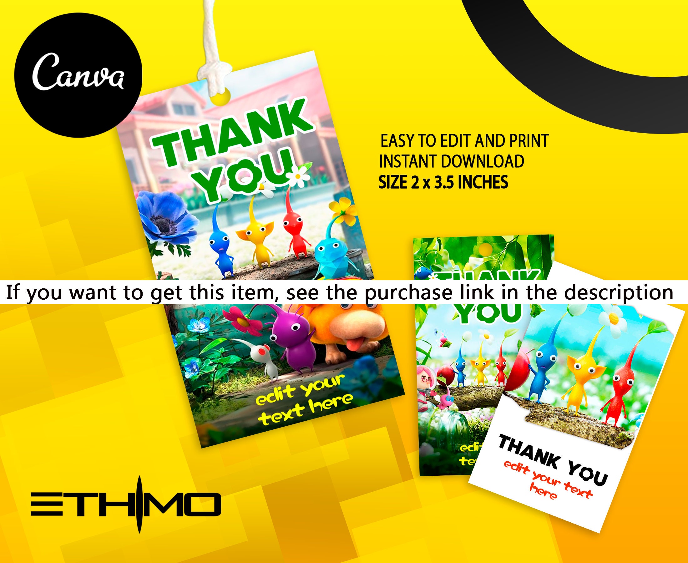 Pikmin Birthday Invitation, Pikmin Party Invite, Digital Invitation ...