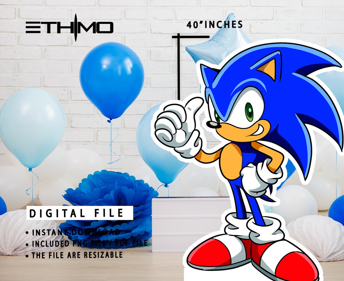 Sonic Character Cardboard Cutouts Sonic Party Decorations Take Your ...