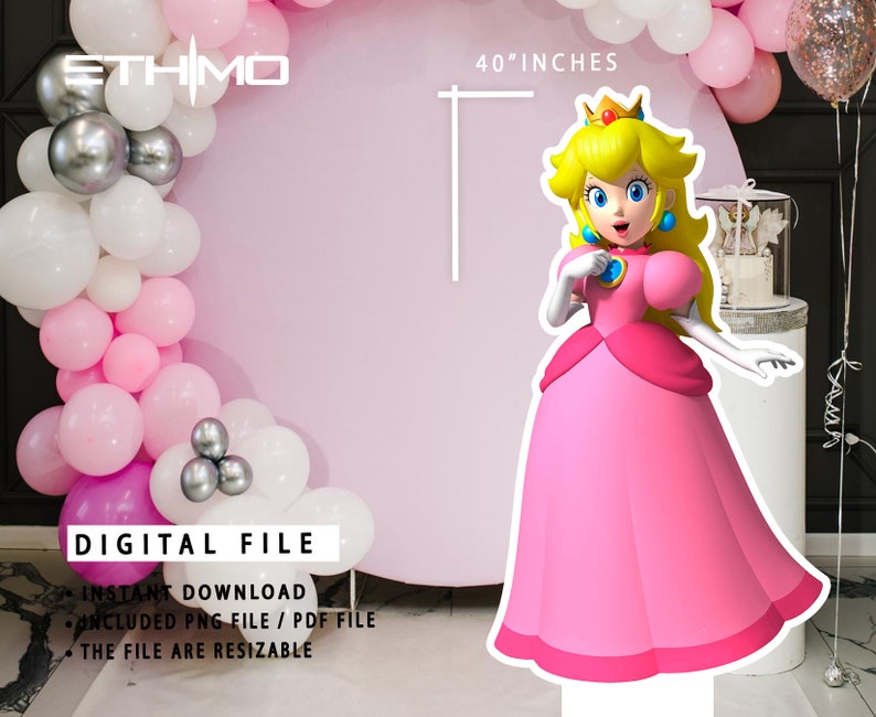 Princess Peach Cutout - Peach Mario Backdrops - BIG DECOR , CUOTUT ...