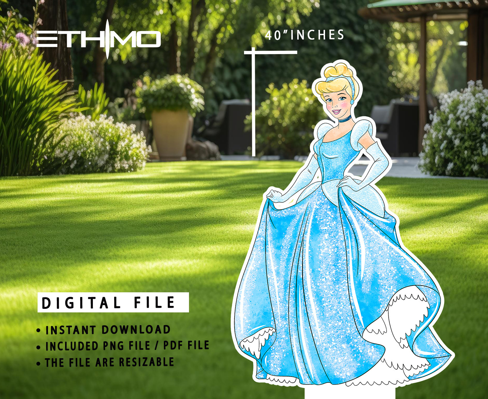 Disney Princess Cinderella , Cinderella Cutout Decor, Cinderella Party ...