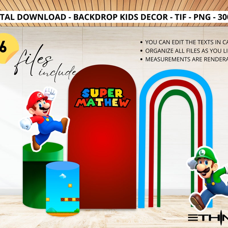 Super Mario Backdrops - Etsy
