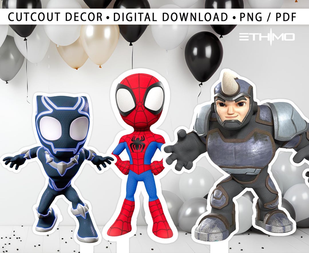 Spidey and His Friends Cutout, Big Decor, Party Decorations, Birthday ...