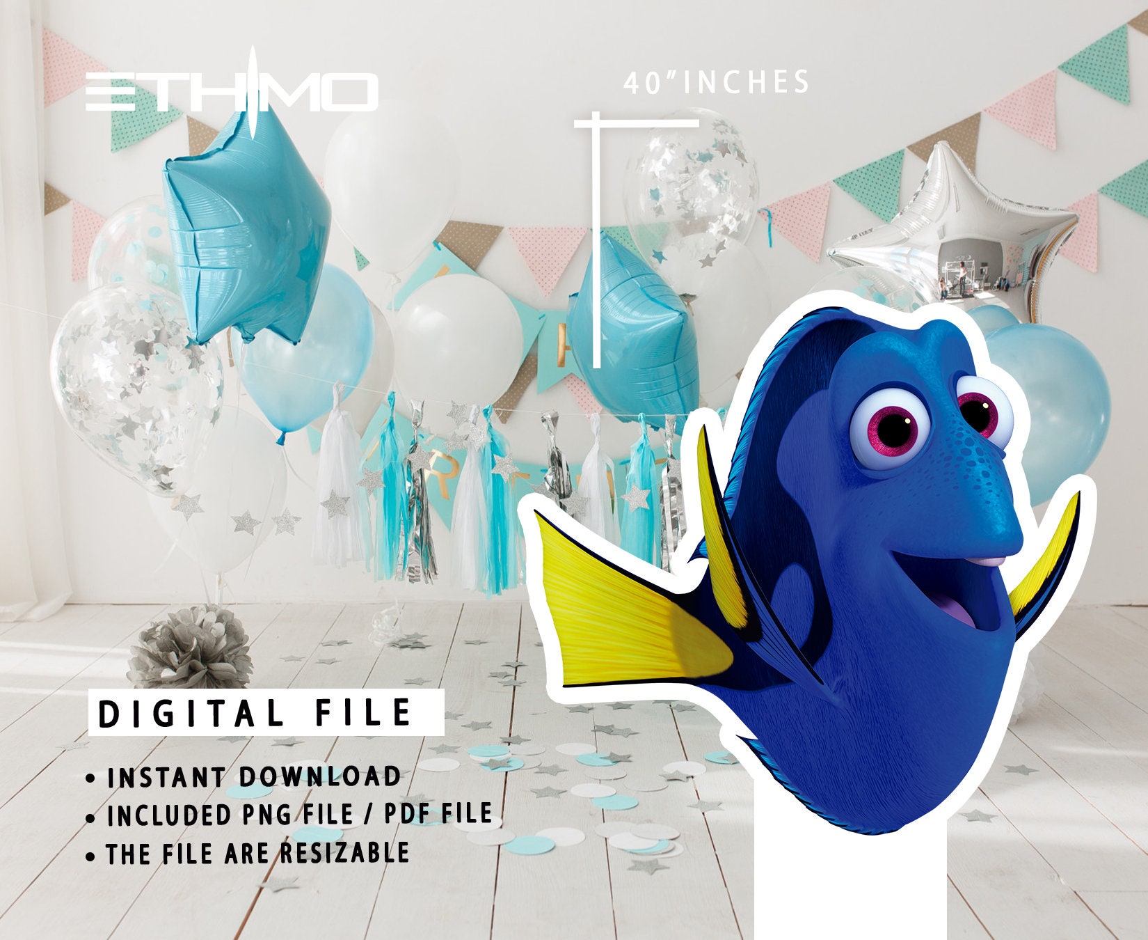 Nemo Dory Cutout, Big Decor, Party Decorations, Birthday Prop, Yard ...