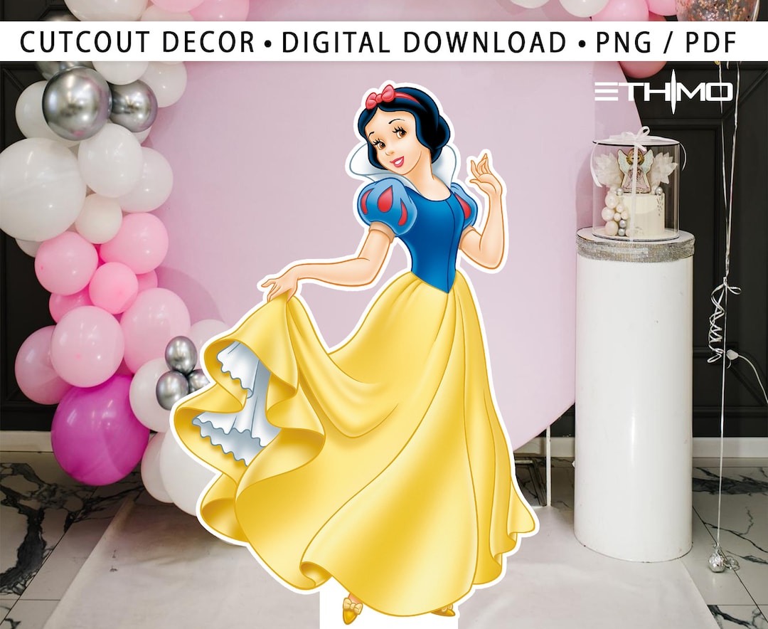 Snow White, Cute Snow White Cutout Decor, Snow White Party Decoration ...