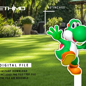 Yoshi Cutout, Yoshi Big Decor, Mario Party Decoration Theme Baby Shower ...