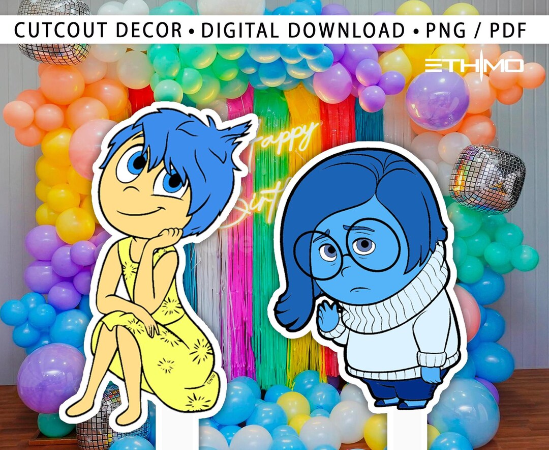Inside Out Cutout, Big Decor, Party Decorations, Birthday Prop, Yard ...