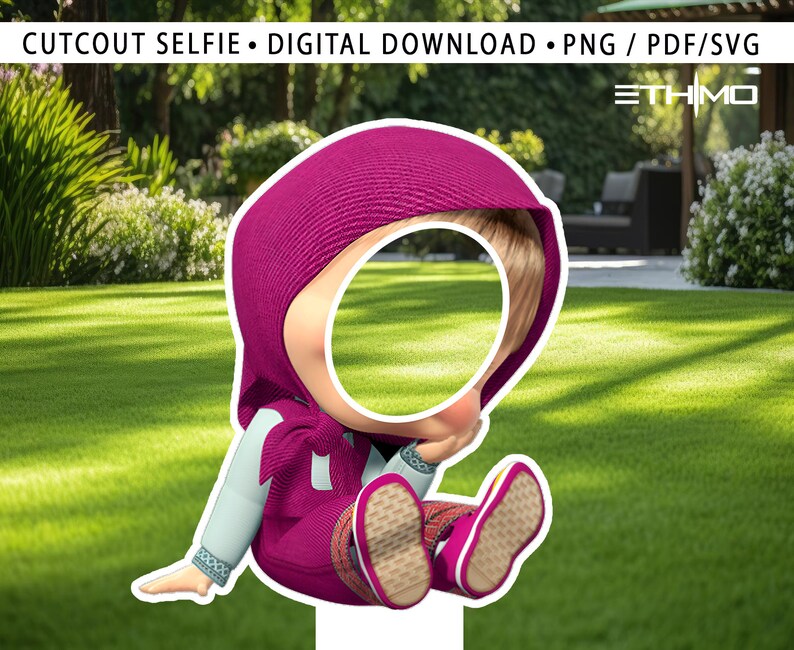 Masha Character Cardboard Cutouts Selfie Party Decorations Take Your ...
