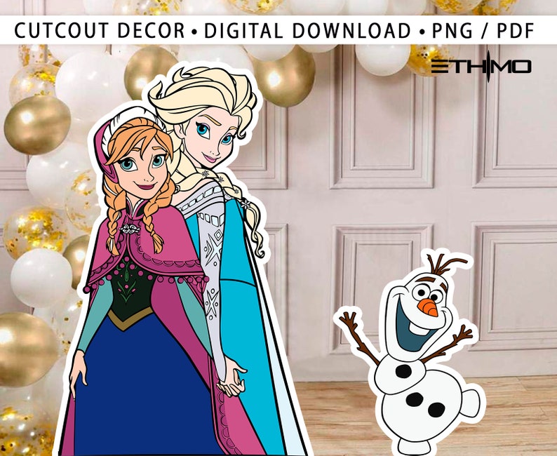 Elsa Cutout, Frozen Decor, Frozen Party Decoration Theme, Birthday ...
