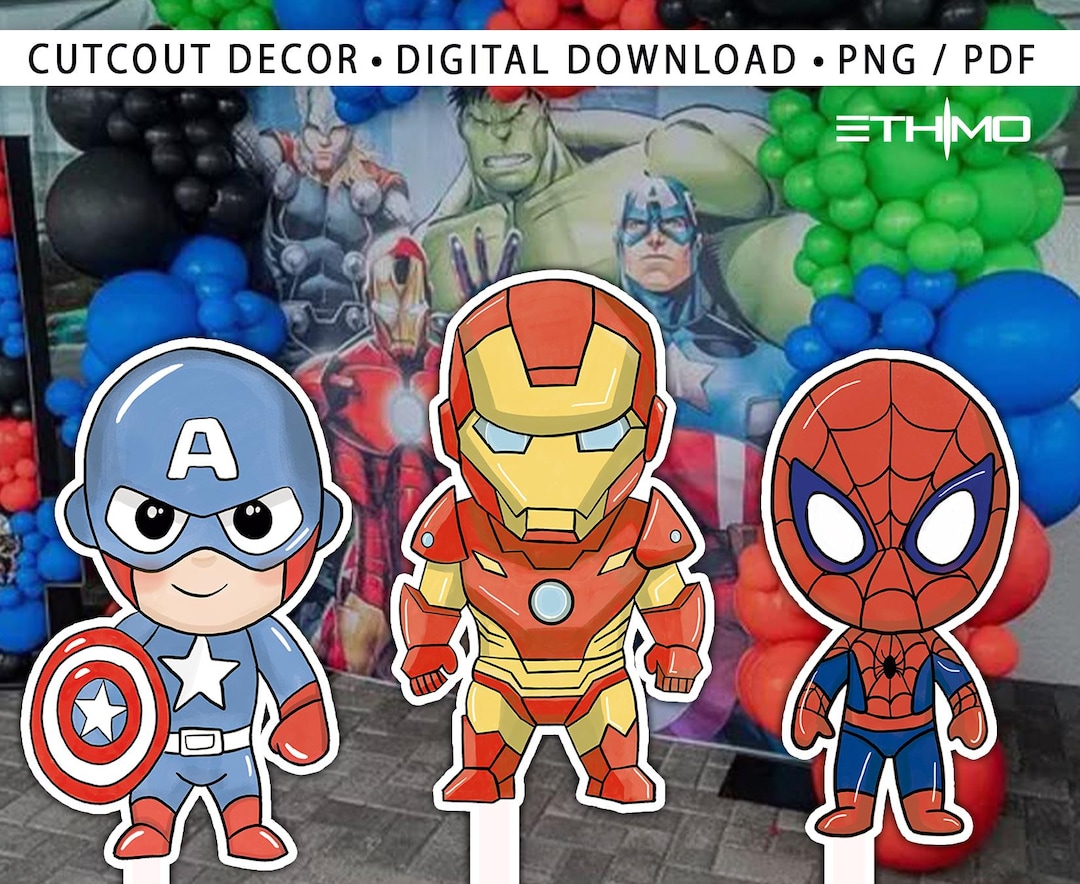 Character Cutouts, Superheroes, Cartoons Cut Outs, and Party Signs ...