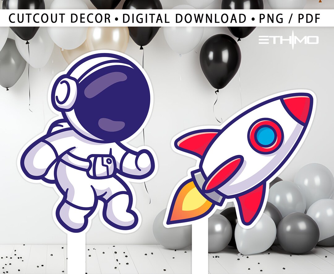 Boy Astronaut Cutout, Outer Space Cutout Decor, Space Party Decoration ...