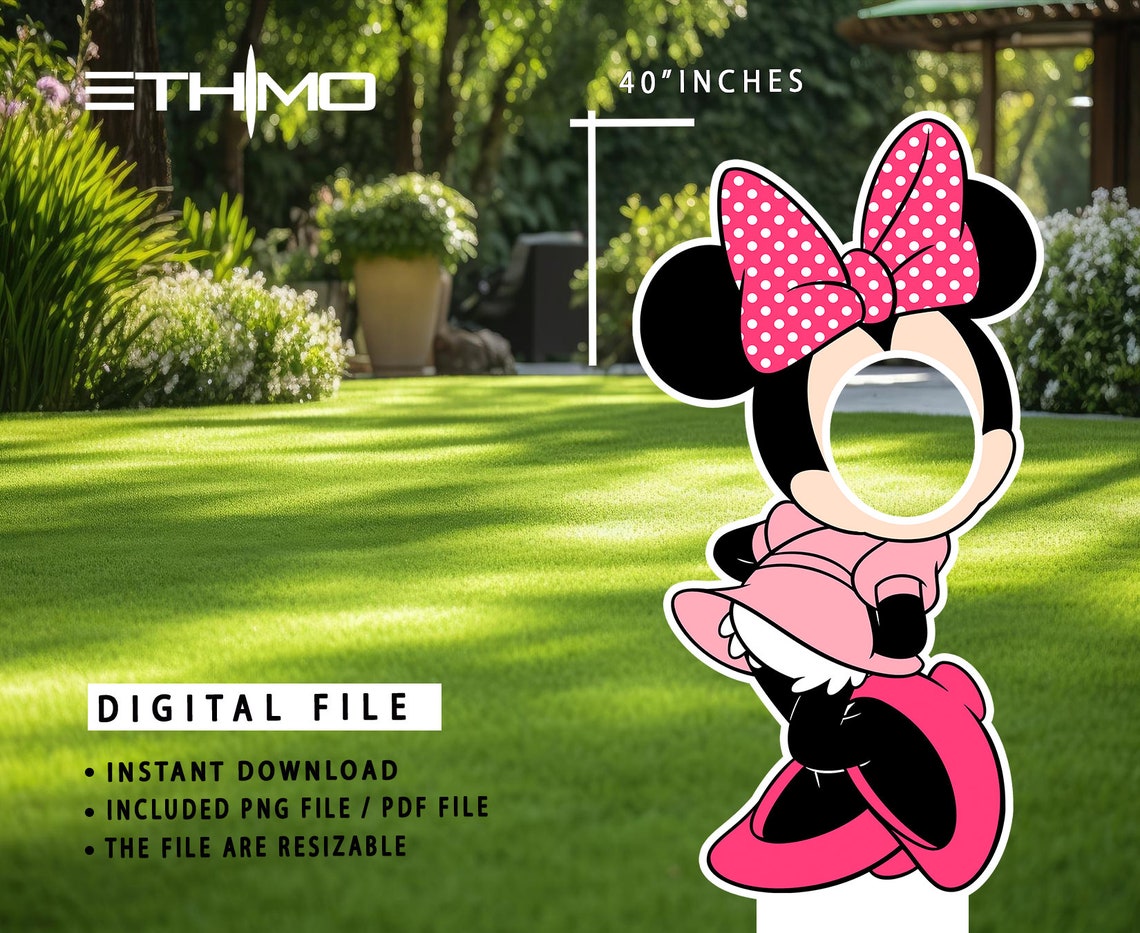 Minnie Character Cardboard Cutout Selfie Party Decorations Take Your ...