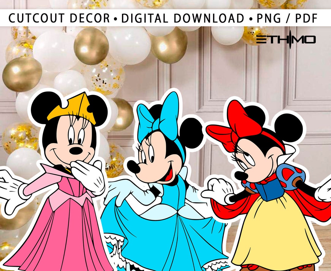 Minnie Mouse Cutout, Backdrop Big Decor, Minnie Mouse Theme Party ...