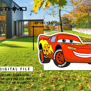 Cars Cutout, Cars Movie Big Decor, Cars Party Decoration Theme Baby ...