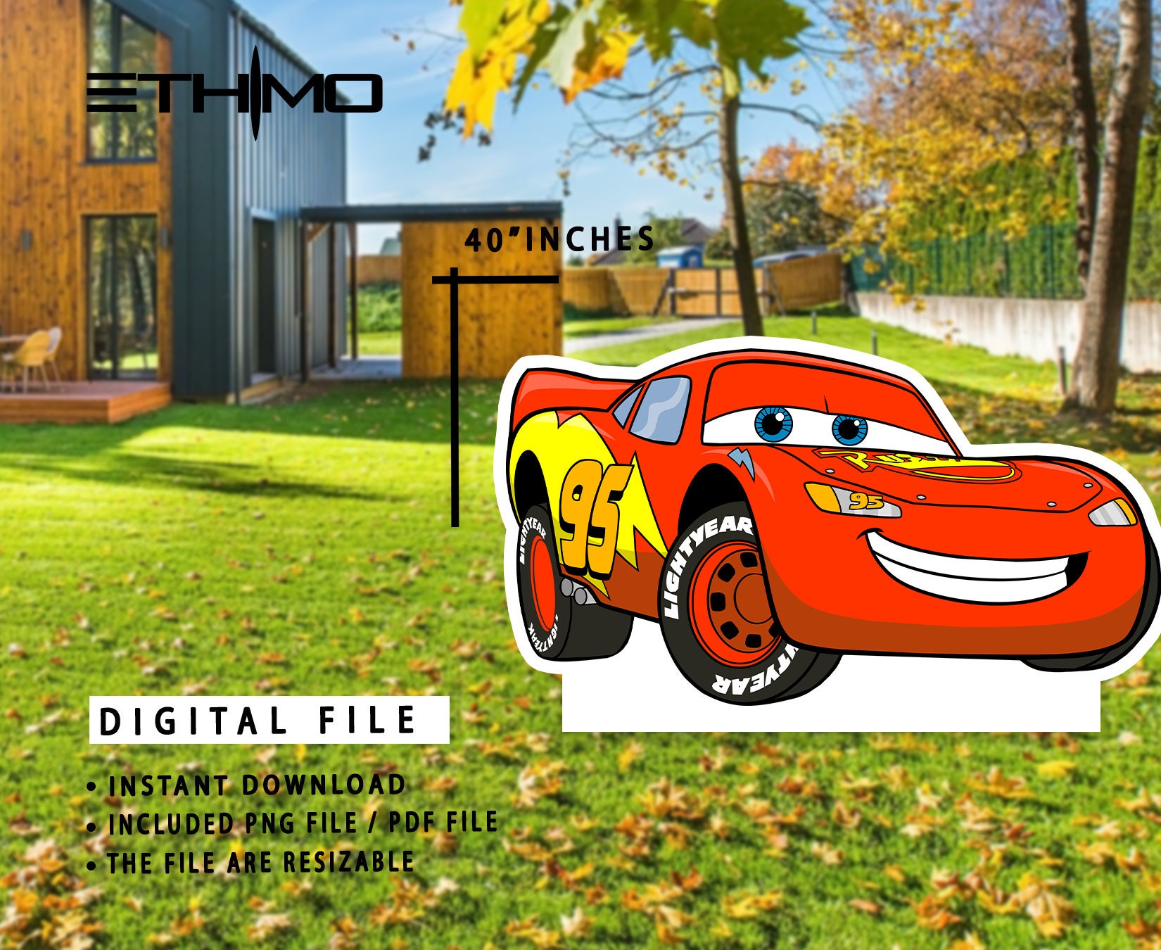 Cars Cutout, Cars Movie Big Decor, Cars Party Decoration Theme Baby ...