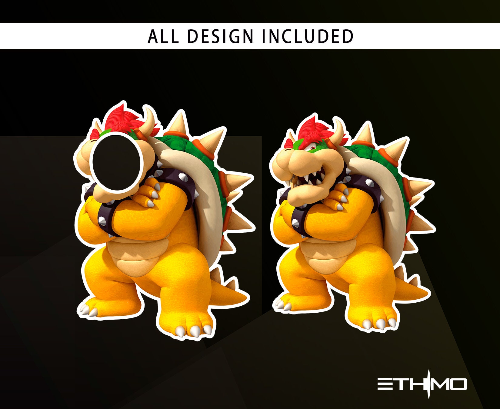 Bowser Frame Cutout - Bowser Selfie - Big Decor- CUOTUT SELFIE Party ...