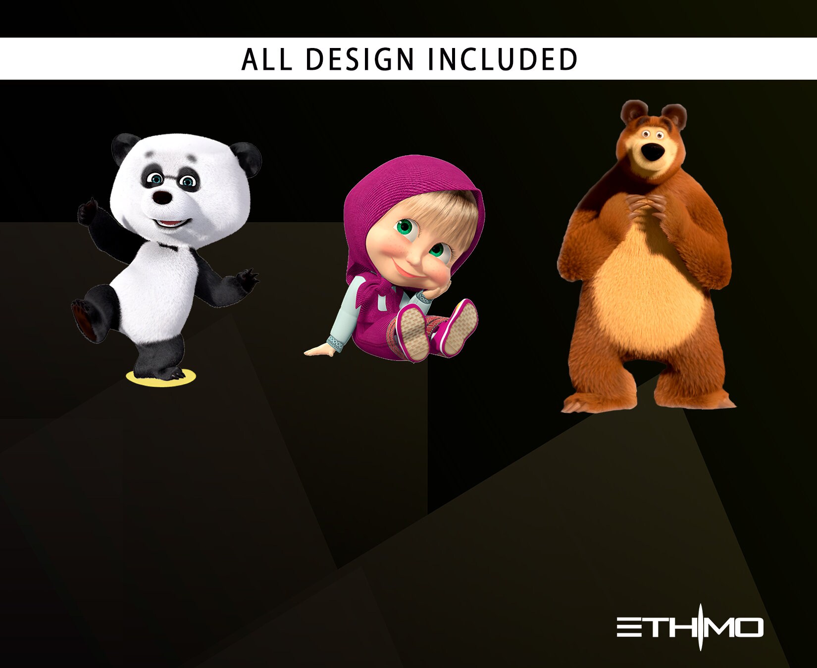 Masha Big Decor Groovy Cutout, Cutout Decor, Decoration Masha Theme ...