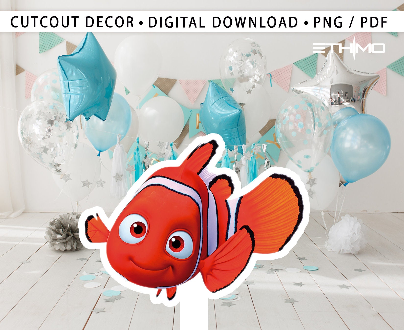 Nemo Dory Cutout, Big Decor, Party Decorations, Birthday Prop, Yard ...