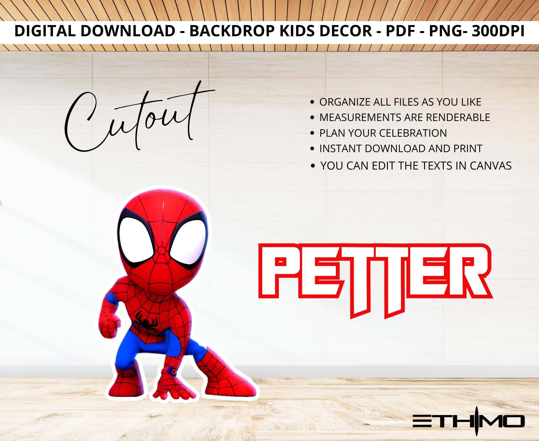 Spidey BACKDROP Bundle Template Party Decor Business Backdrop Big Decor ...