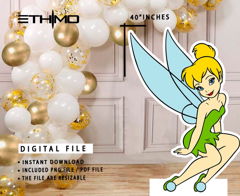 Tinker Bell Cutout Decor, Tinker Bell Big Decor, Peter Pan Party ...