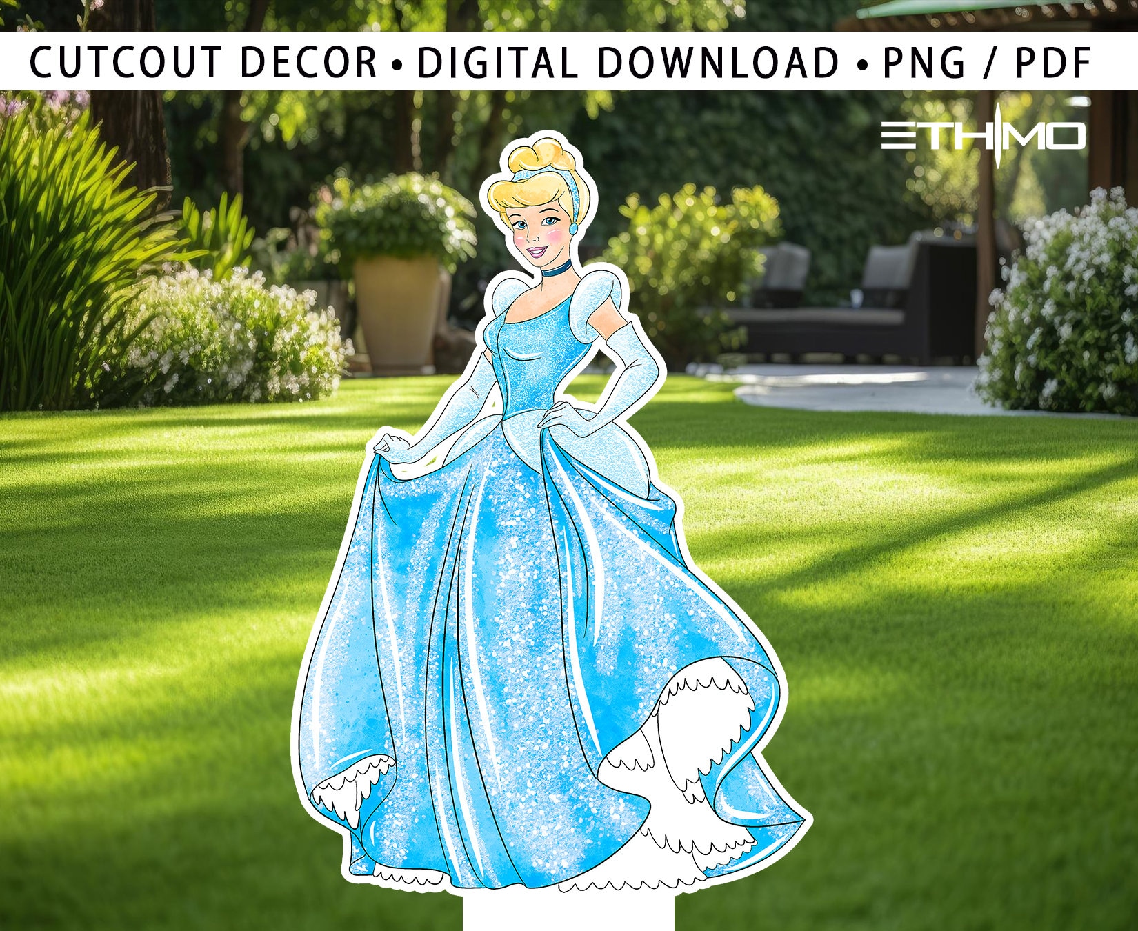 Disney Princess Cinderella , Cinderella Cutout Decor, Cinderella Party ...