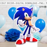 Shadow the Hedgehog Birthday Decoration: Sonic Party Cutout (PNG ...