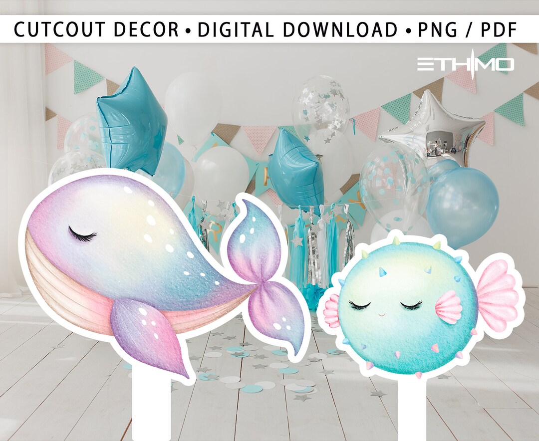 Ocean Cutout, Sea Animals Big Decor, Party Decorations, Birthday Prop ...