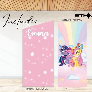 My Little Pony BACKDROP Bundle- Template - Party Decor Business ...