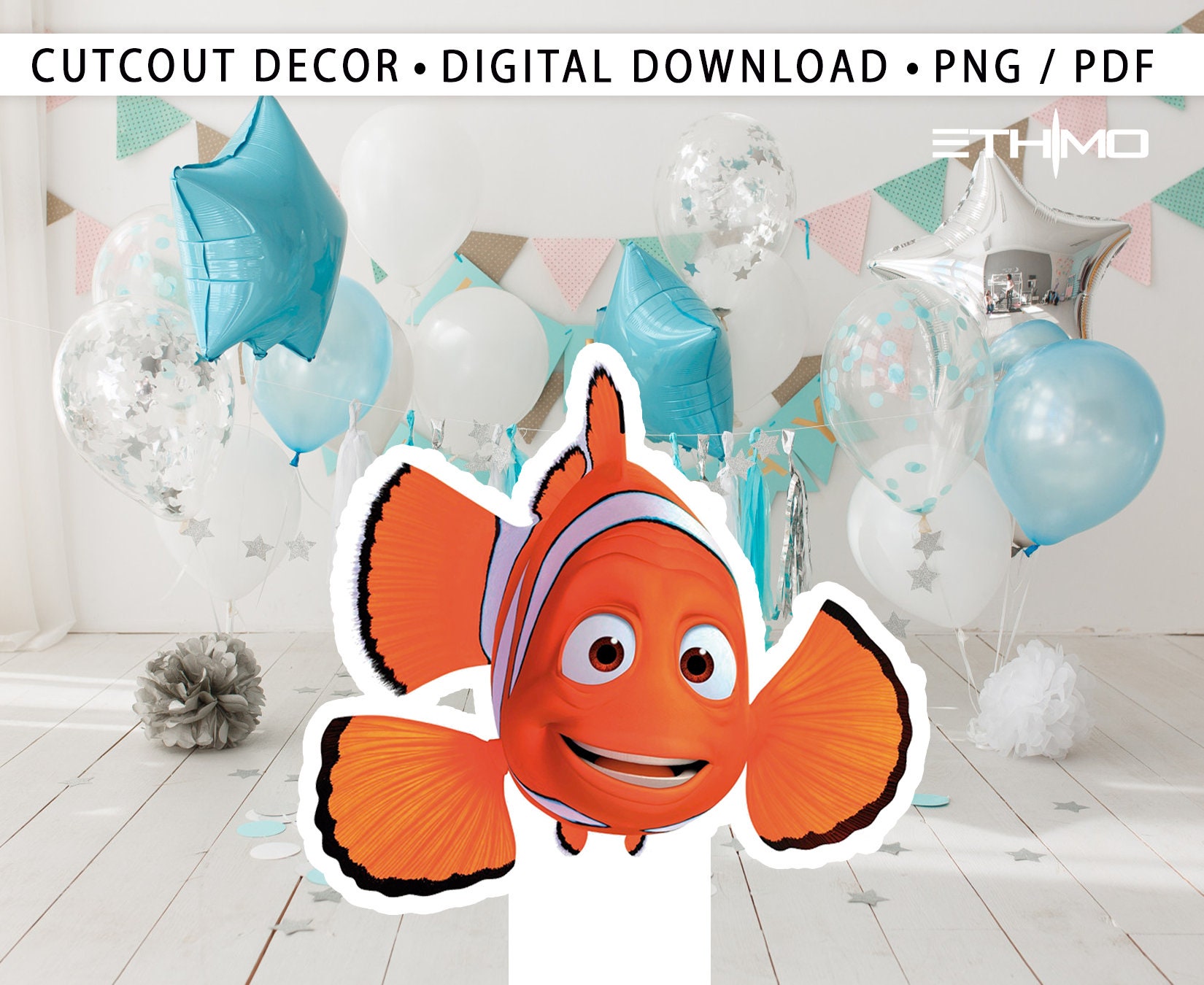 Nemo Dori Cutout, Big Decor, Party Decorations, Birthday Prop, Yard ...