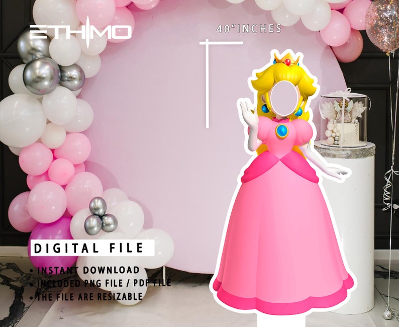 Princess Peach Cutout Selfie - Peach Frame - BIG DECOR , CUOTUT Party ...