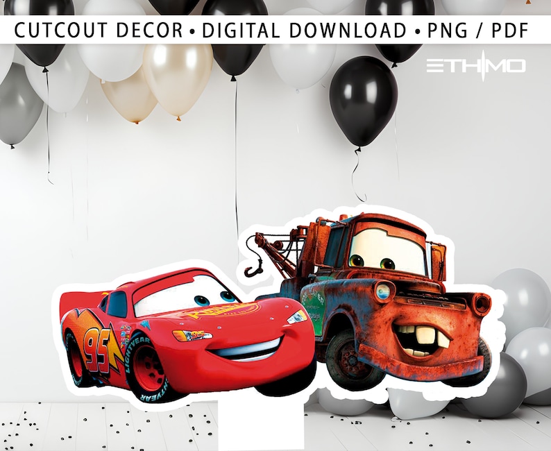 Cars Cutout, Cars Movie Big Decor, Cars Party Decoration Theme Baby ...