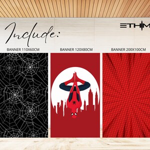 Spider BACKDROP Bundle- Template - Party Decor Business Backdrop - Big ...